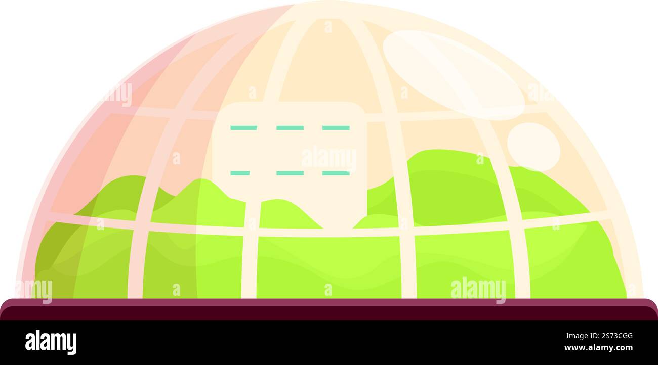 Colony base icon cartoon vector. Space future. Surface universe. Colony ...