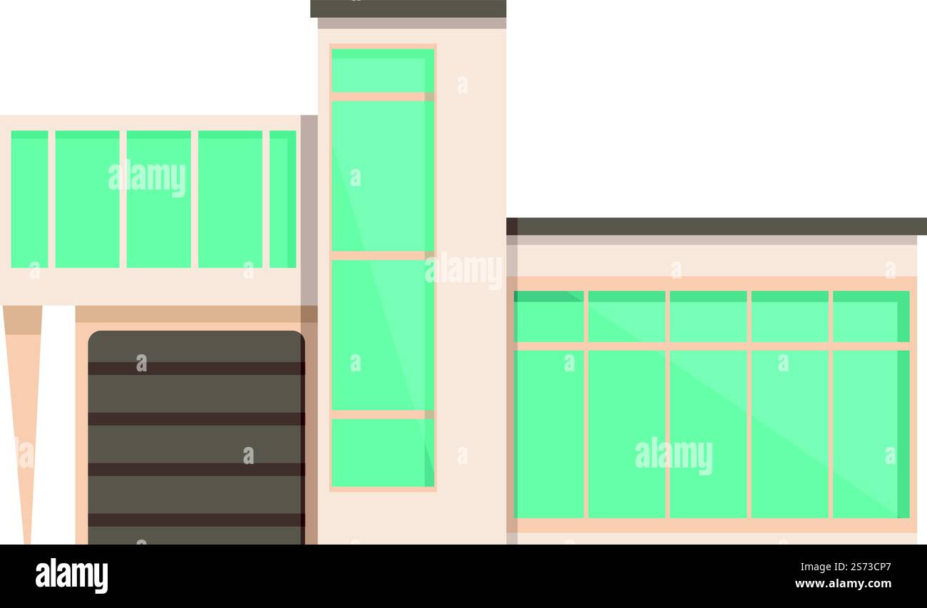 Florida villa icon cartoon vector. Modern building. Luxury cottage ...