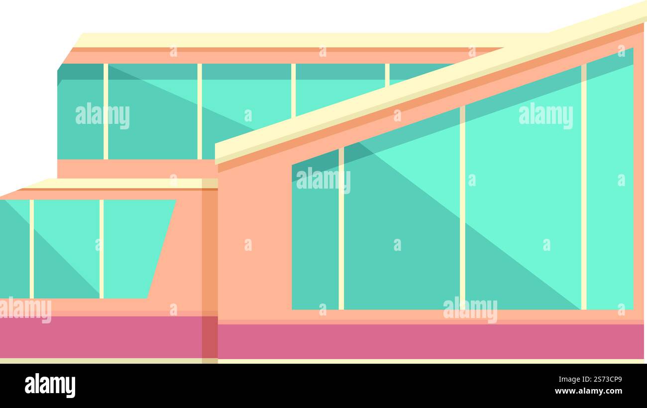 Holiday villa icon cartoon vector. Home building. Cottage window ...