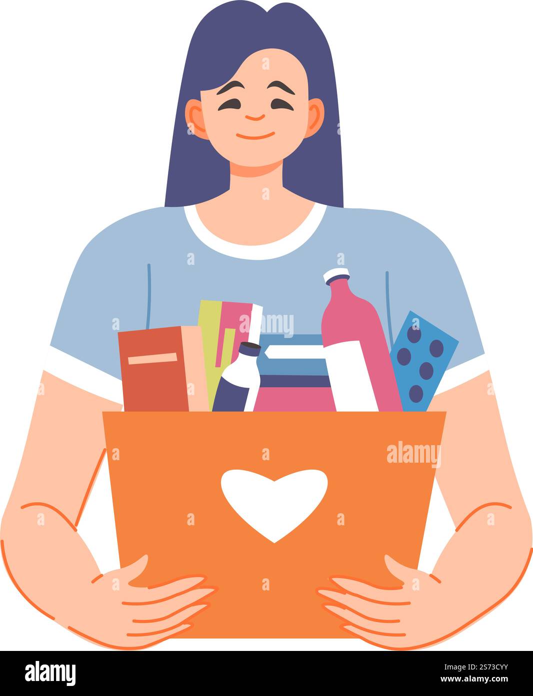 Person in charity shop donating Cut Out Stock Images & Pictures - Alamy