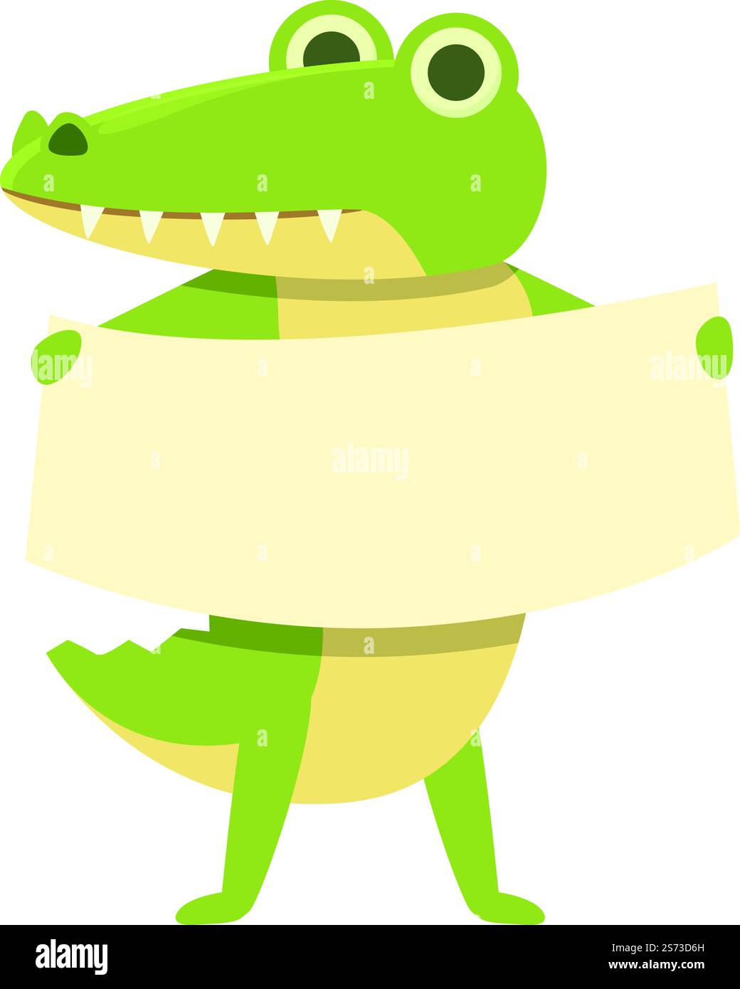 Alligator banner icon cartoon vector. Jungle kid. Cute animal ...