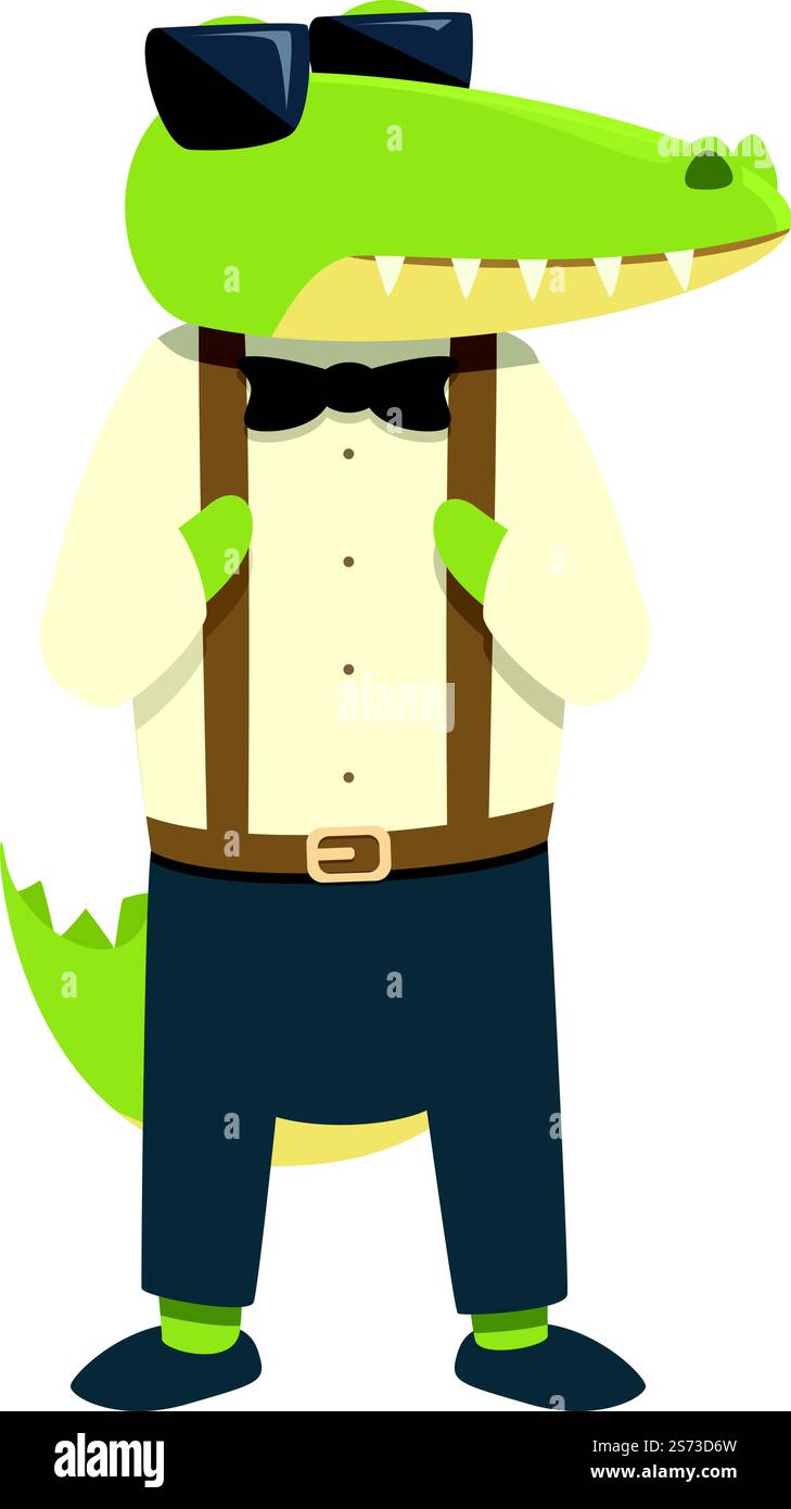 Cool alligator icon cartoon vector. Cute crocodile. Baby gator. Cool ...