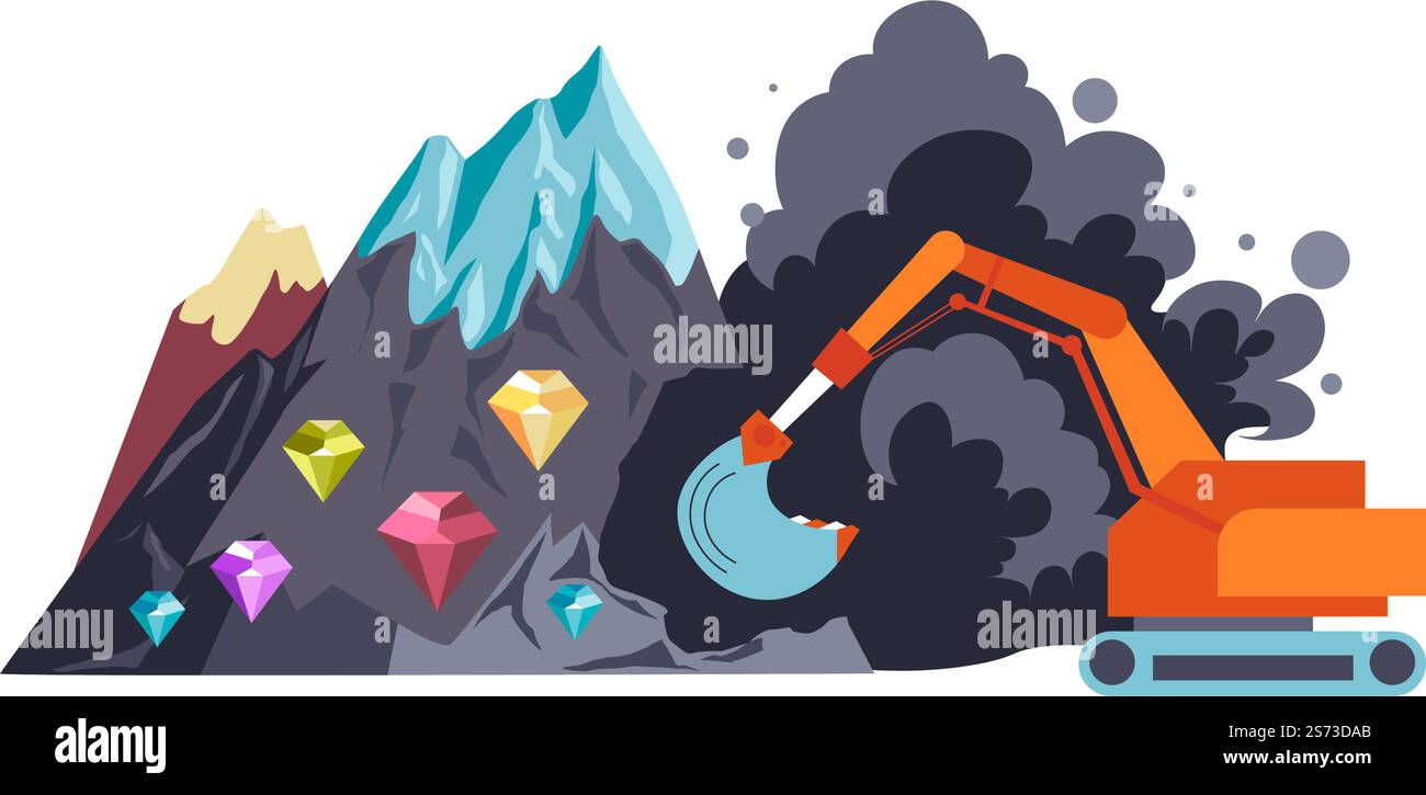 Excavation deposit Stock Vector Images - Alamy