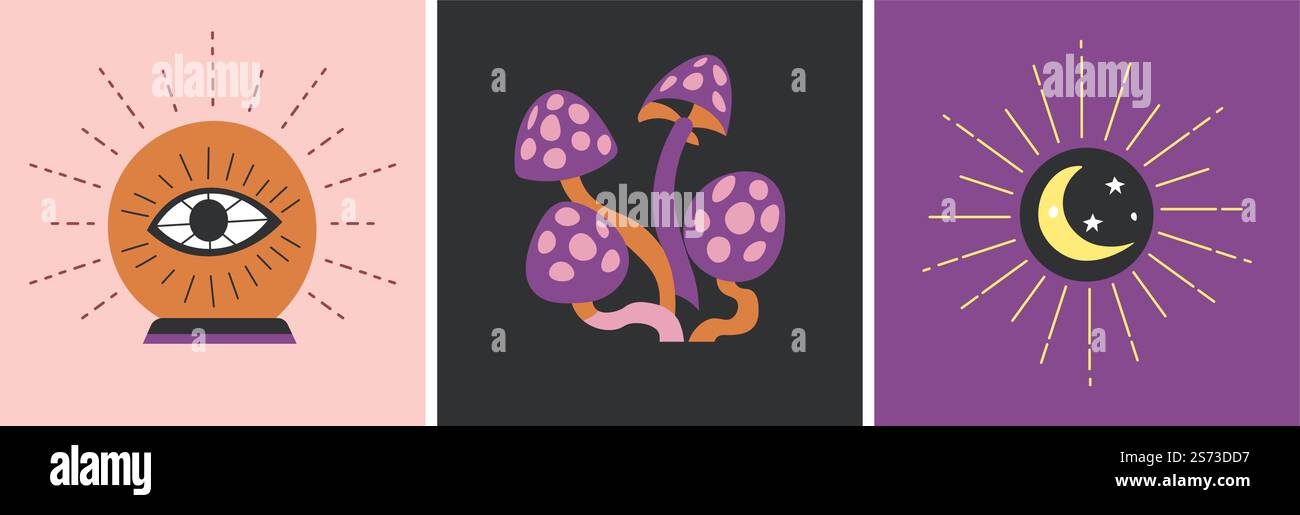 Sorcery and wizardry magic cards with bulb hi-res stock photography and ...