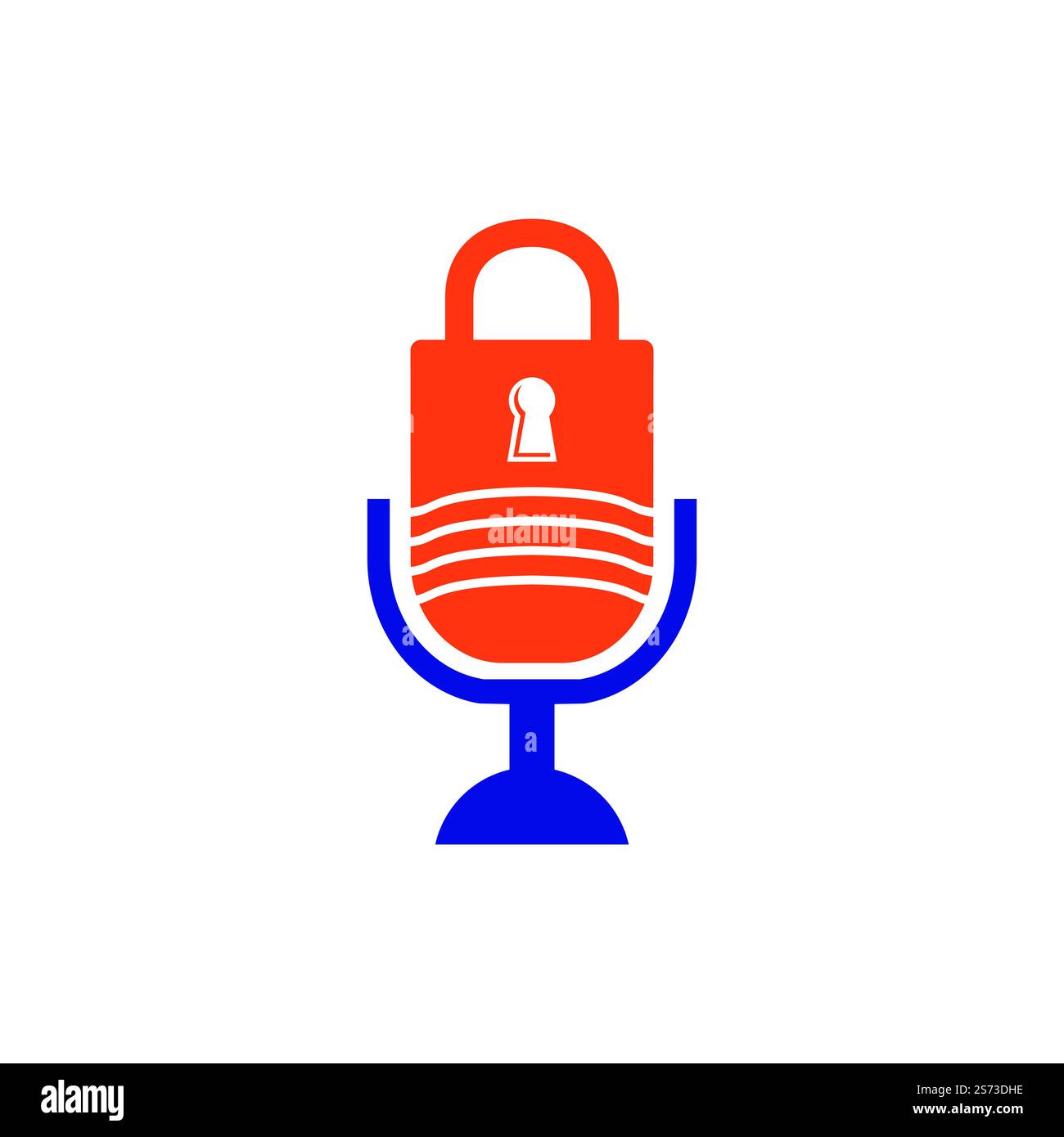 Safe podcast vector logo design. Padlock and mic icon vector logo ...