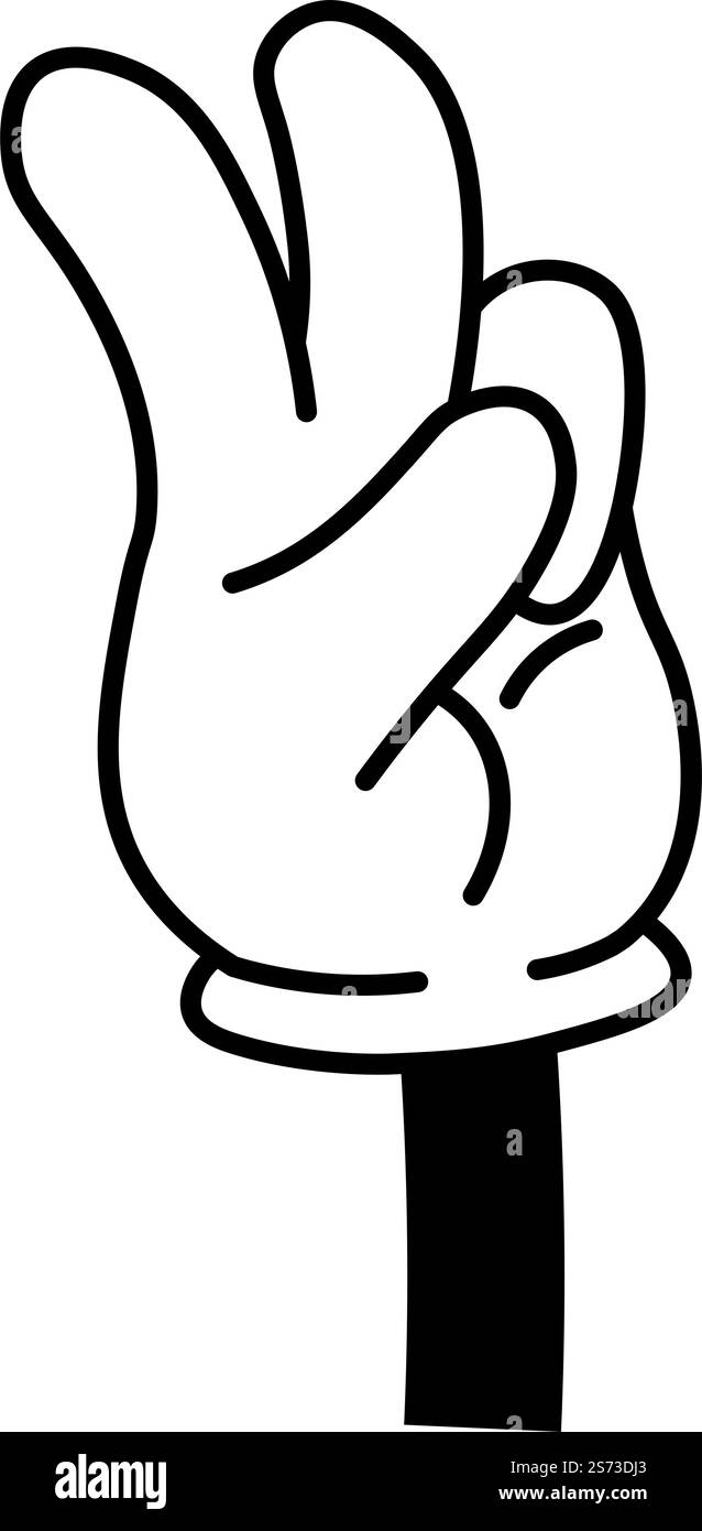 Hand gesture of victory, victorious symbol non verbal communication and ...