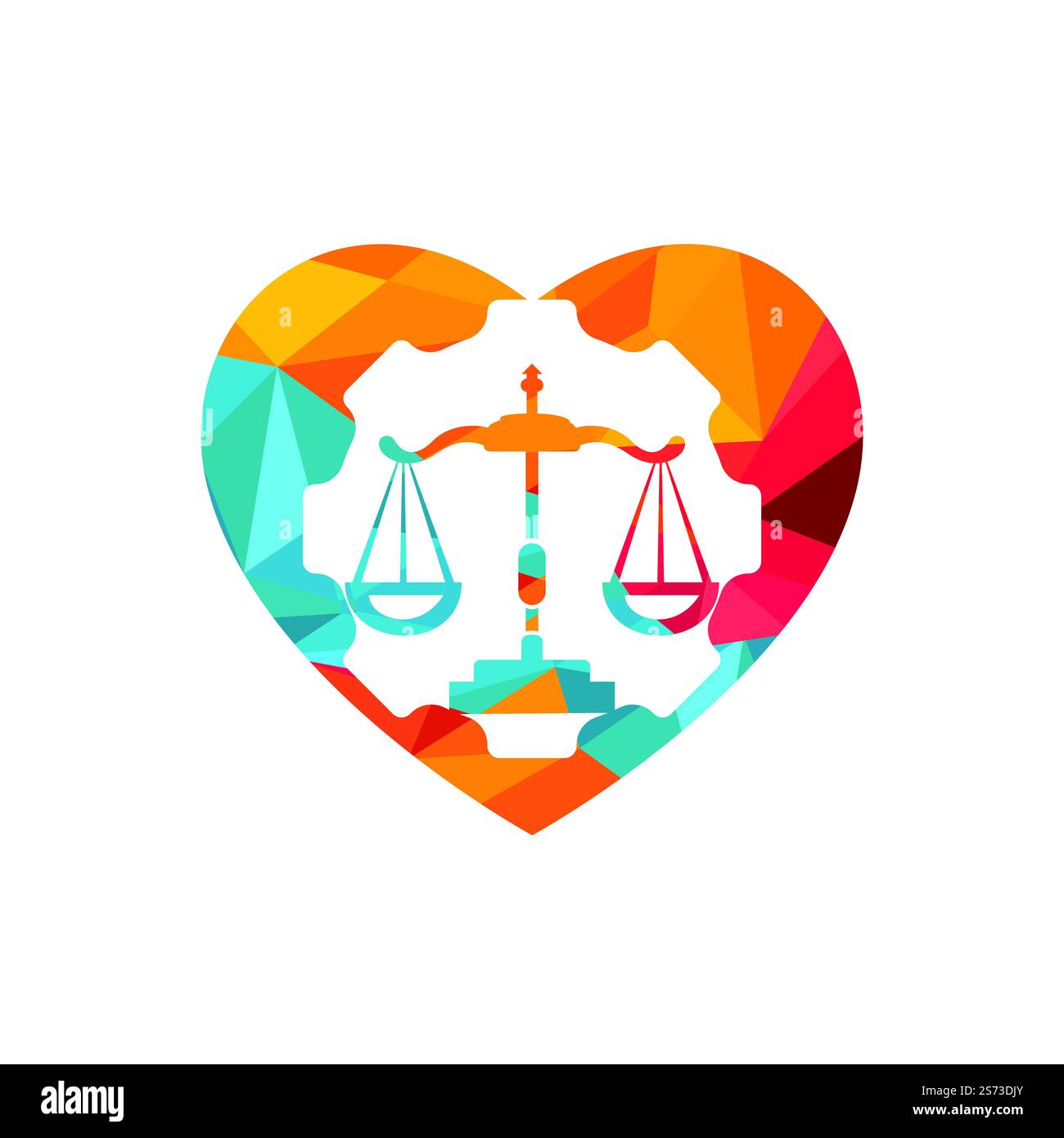 Industrial law firm vector logo design concept. Law firm with gear logo ...