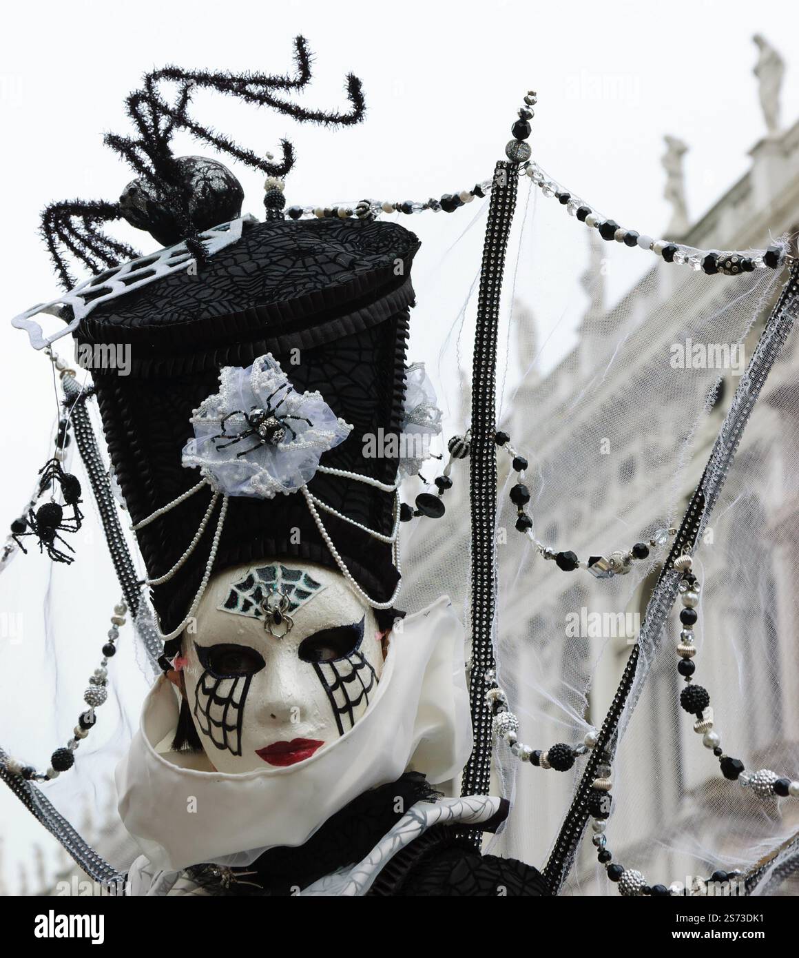VENICE, ITALY - FEBRUARY 14, 2015: Spider Queen mask at St Mark's ...