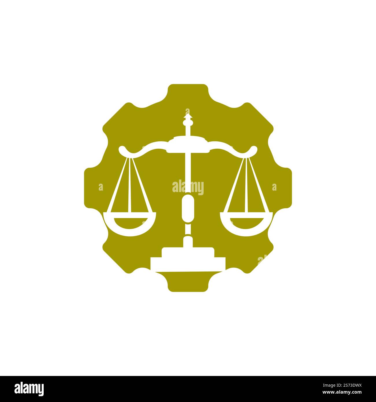 Industrial law firm vector logo design concept. Law firm with gear logo ...