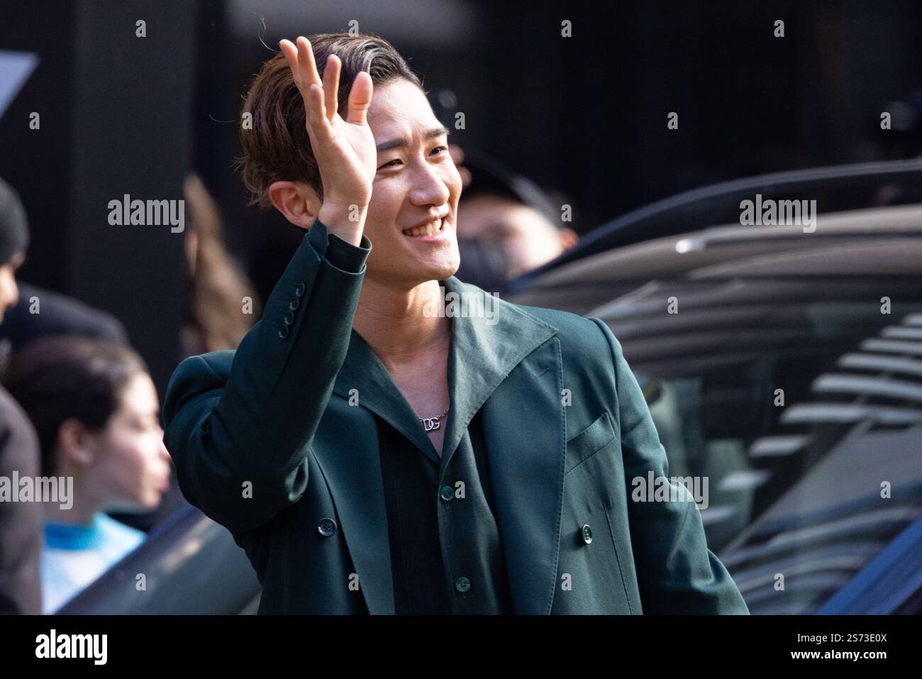 Milan, Italy. 18th Jan, 2025. Iwamoto Hikaru is seen arriving at the ...