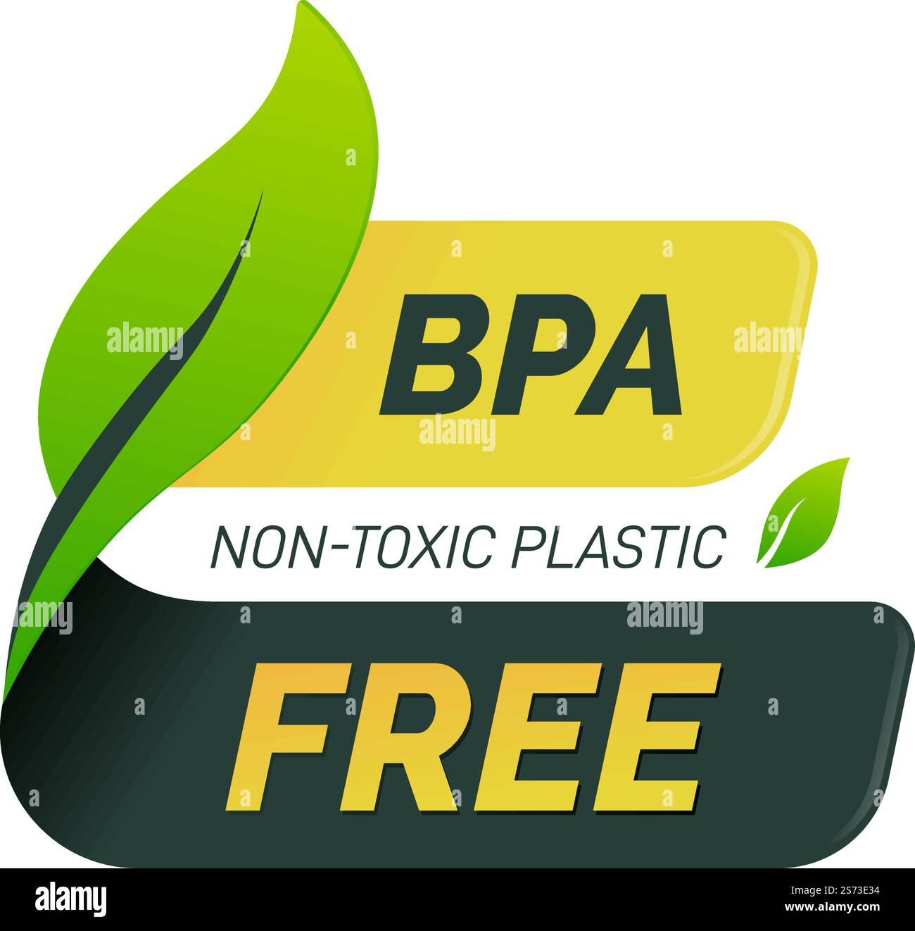 Certified organic and non toxic plastic, isolated label with bpa free ...