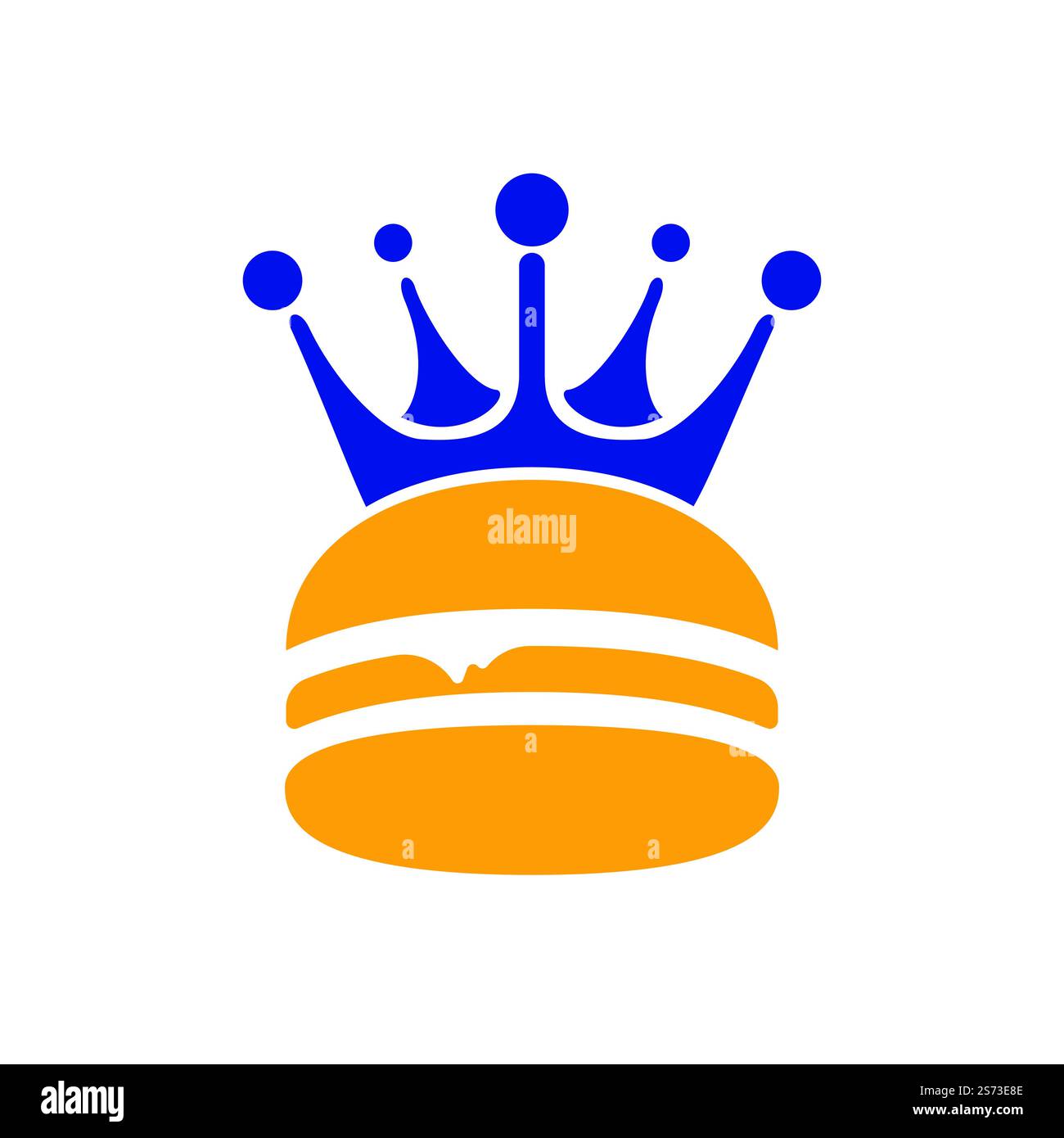 Burger king vector logo design. Burger with crown icon logo concept ...