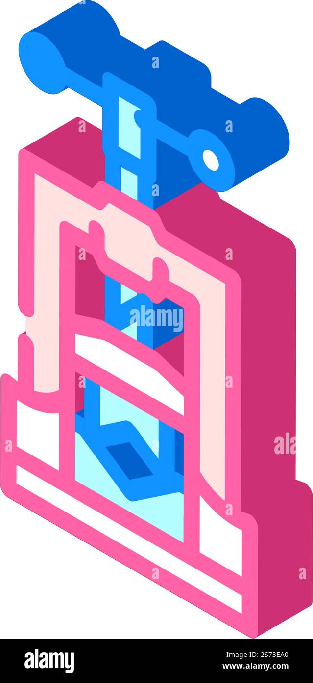pipe vice isometric icon vector. pipe vice sign. isolated symbol ...