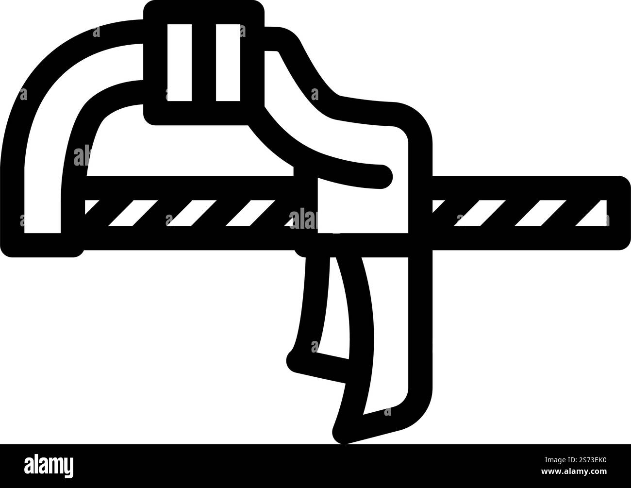 quick grip clamp line icon vector. quick grip clamp sign. isolated ...