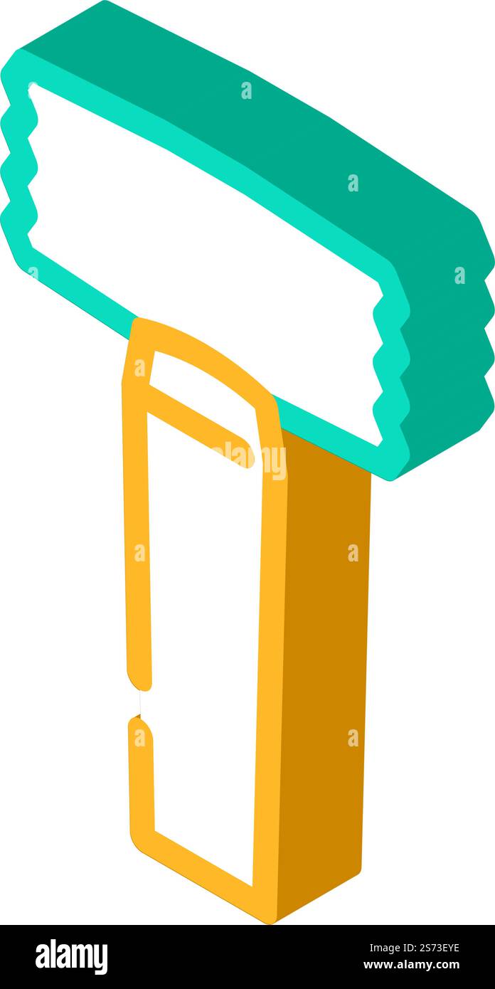 bushing hammer isometric icon vector. bushing hammer sign. isolated ...