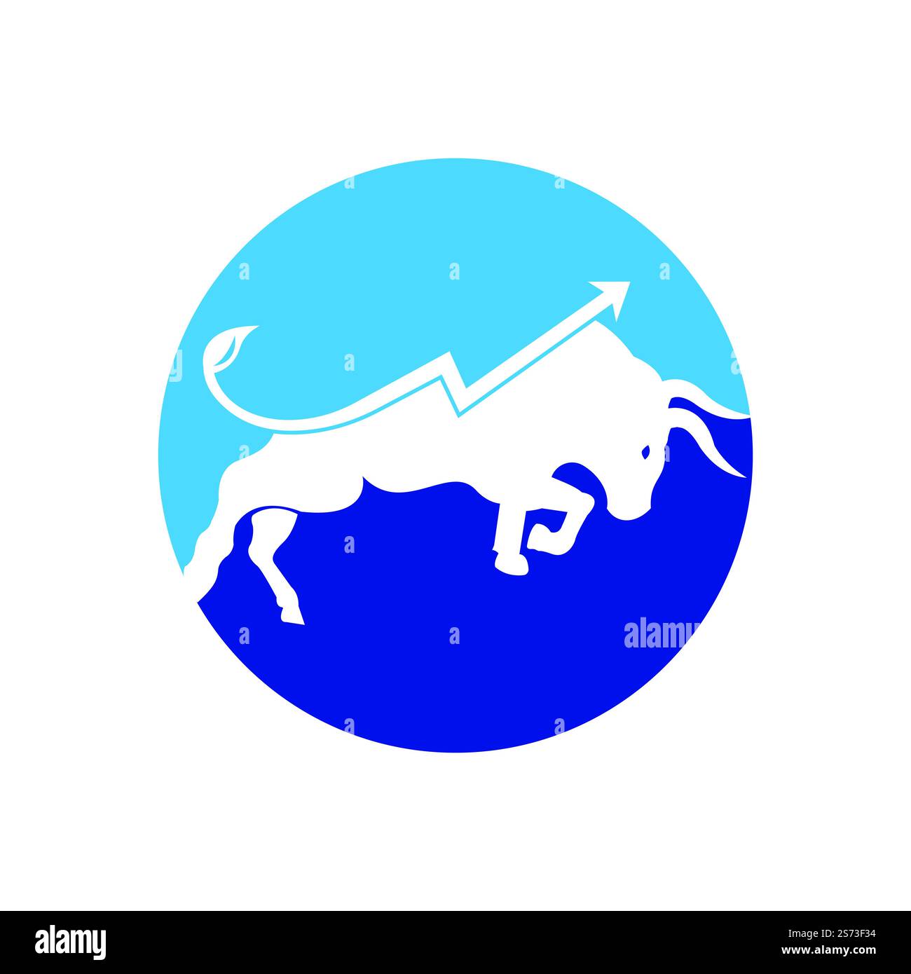 Financial bull logo design. Trade Bull Chart, finance logo. Economy ...