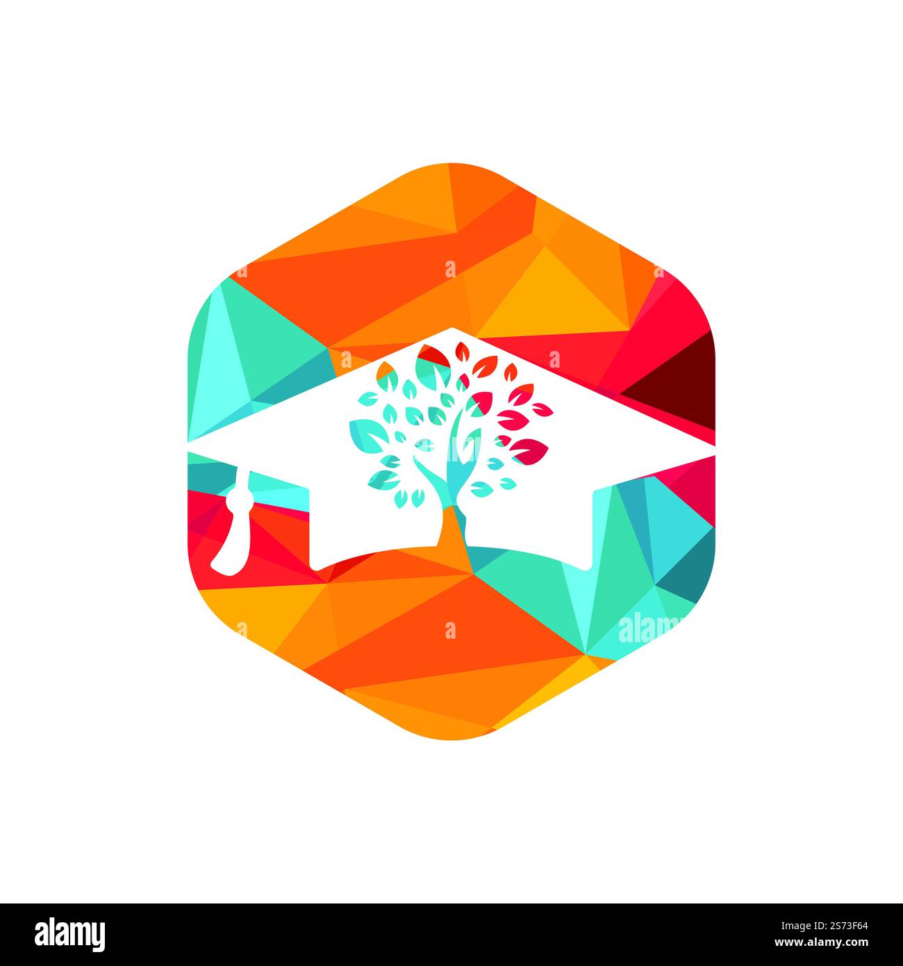 Creative modern nature Education logo design. Graduation cap and tree ...