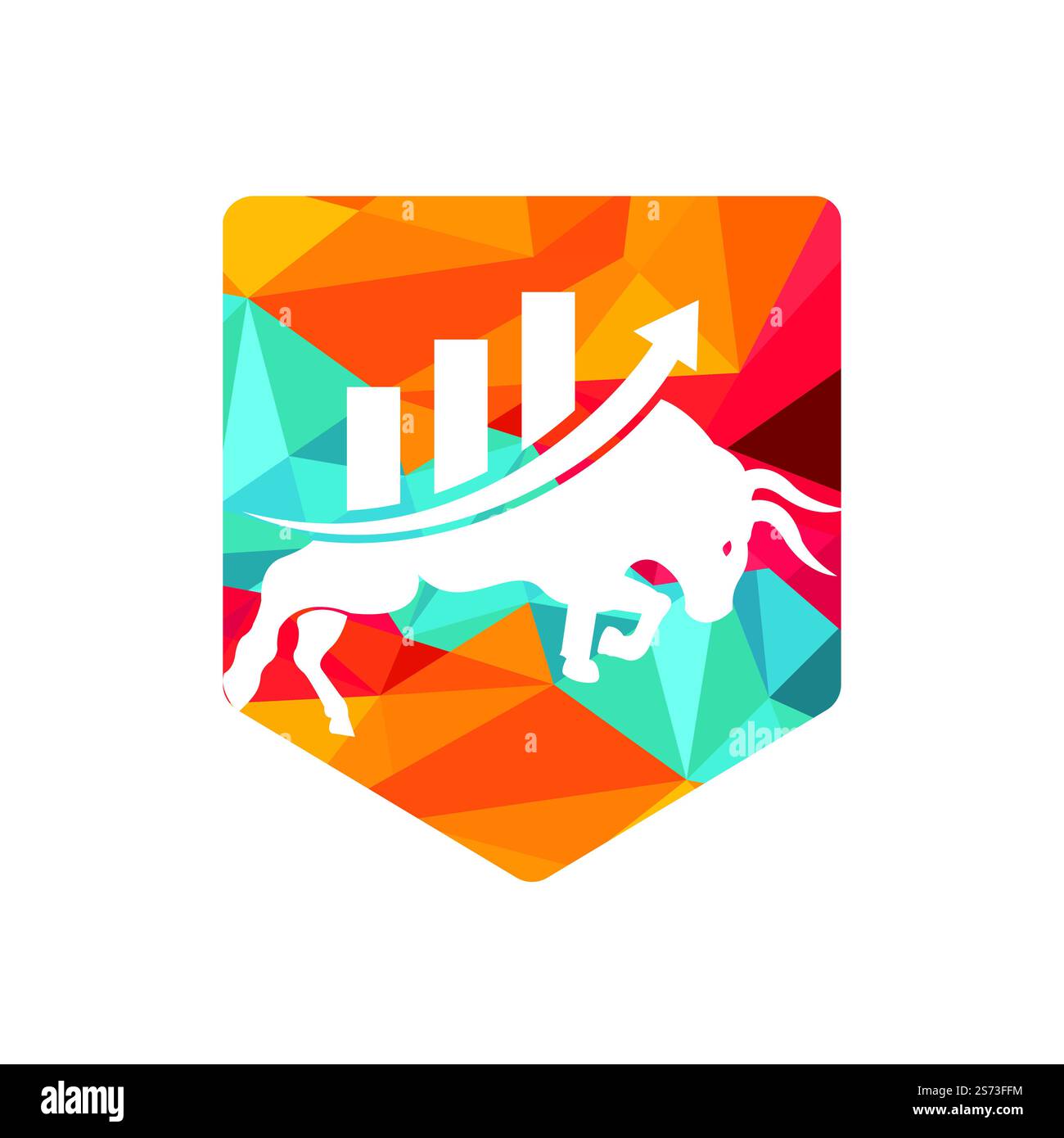 Financial bull logo design. Trade Bull Chart, finance logo. Economy ...