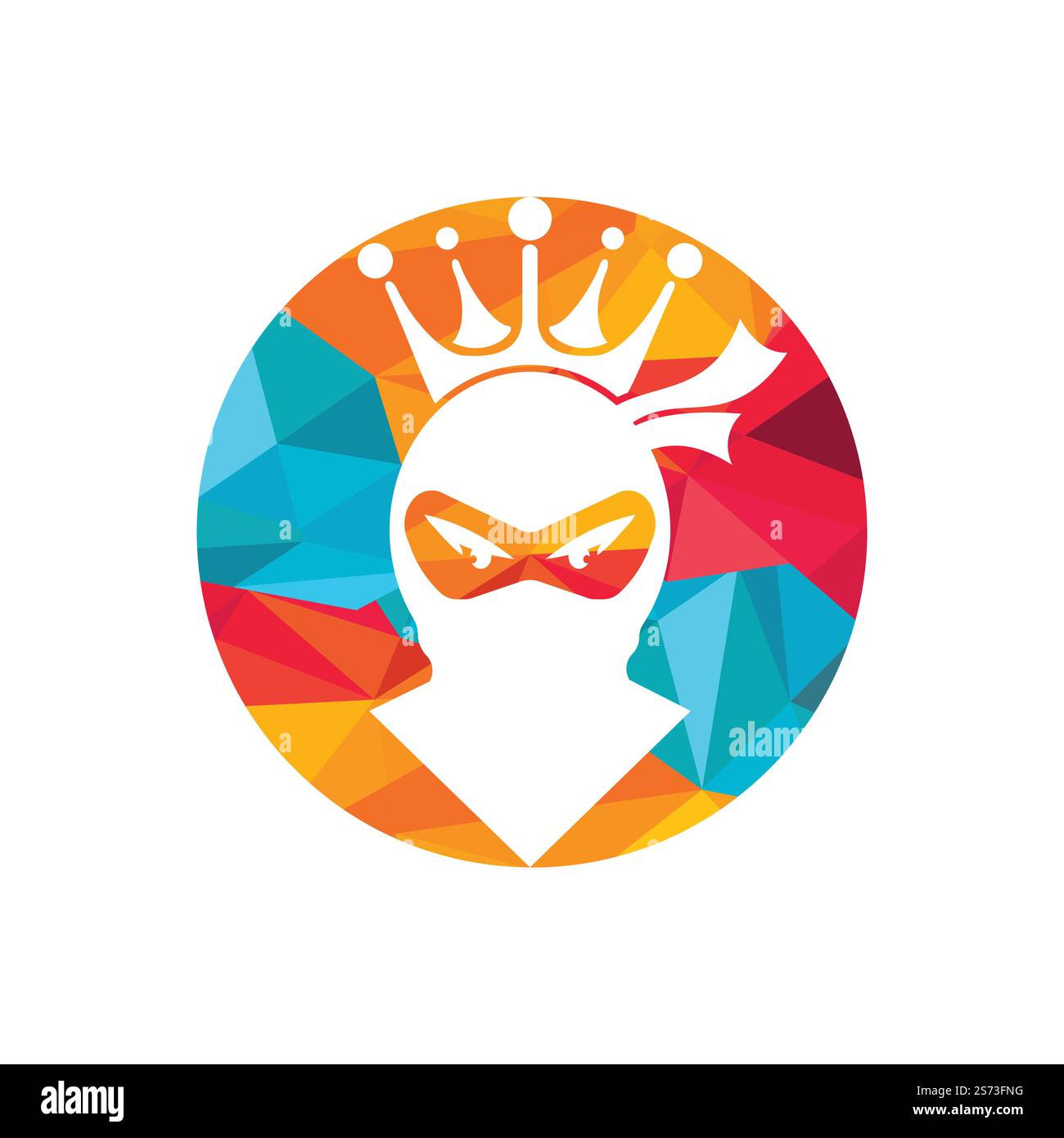 King Ninja vector logo design. Crown logo design combined with ninja ...