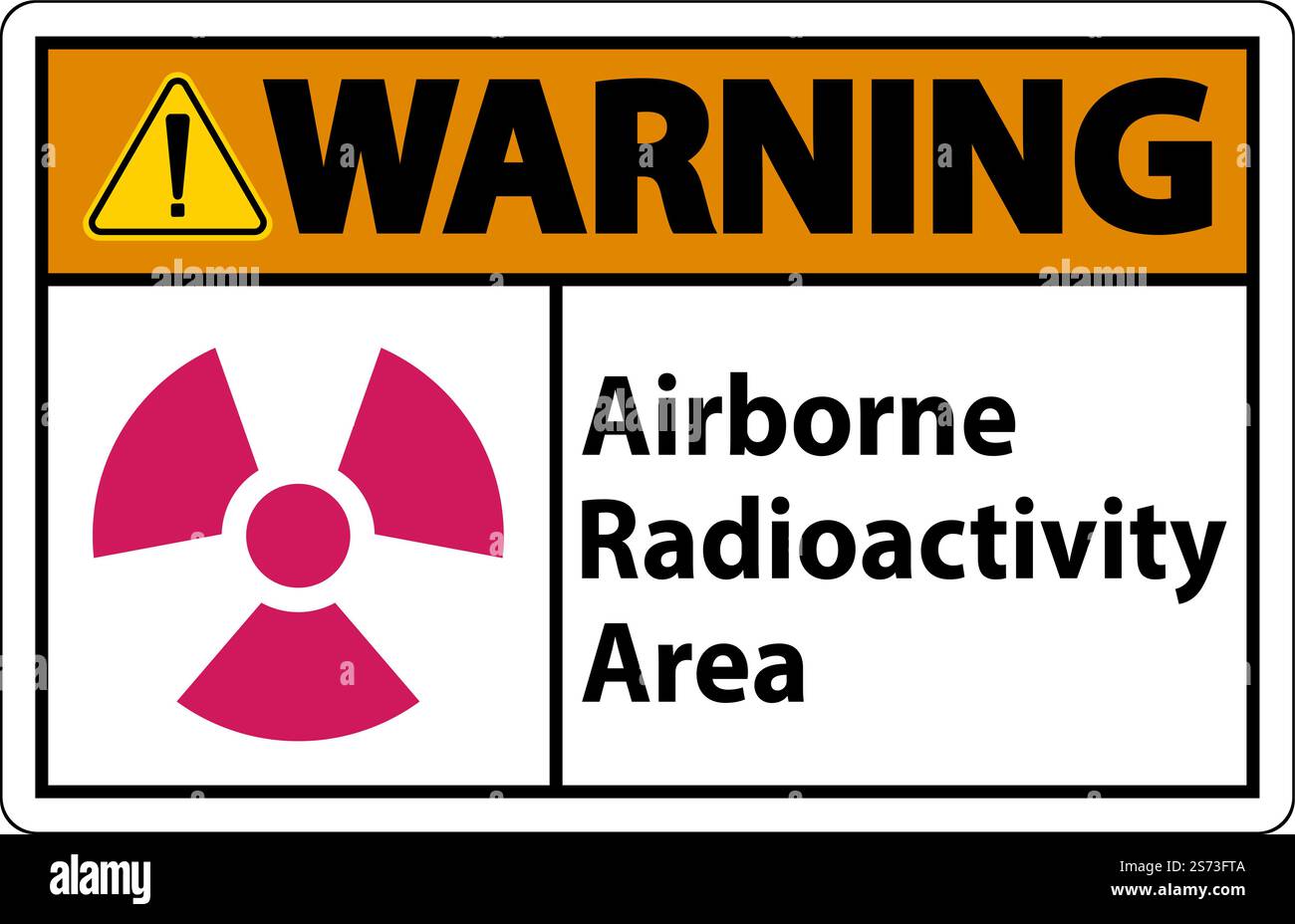 Warning Airborne Radioactivity Area Symbol Sign On White Background ...