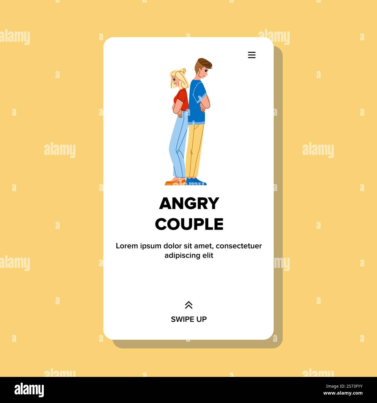 angry couple vector. boyfriend arguing, girlfriend home, man ...