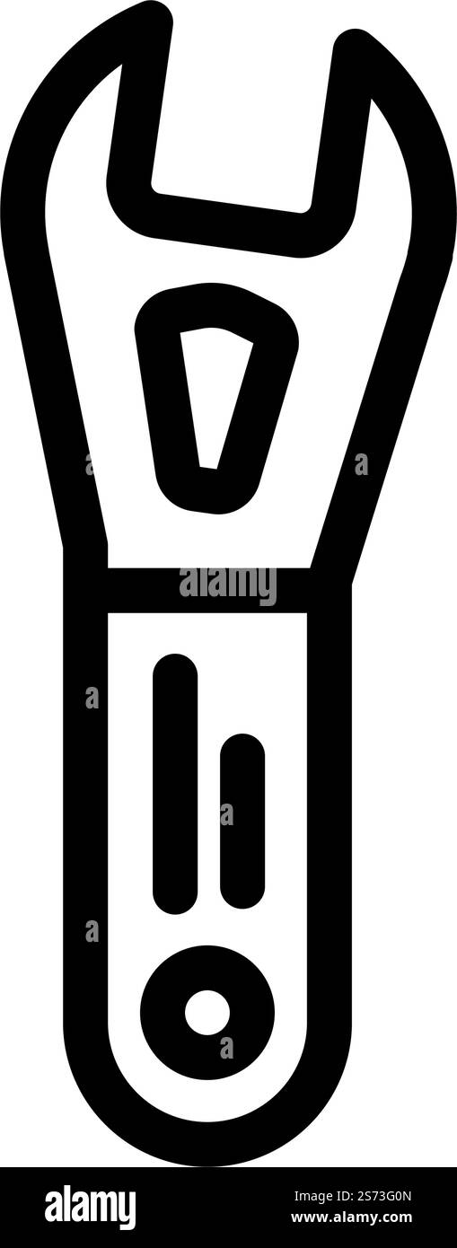 cone wrench line icon vector. cone wrench sign. isolated contour symbol ...