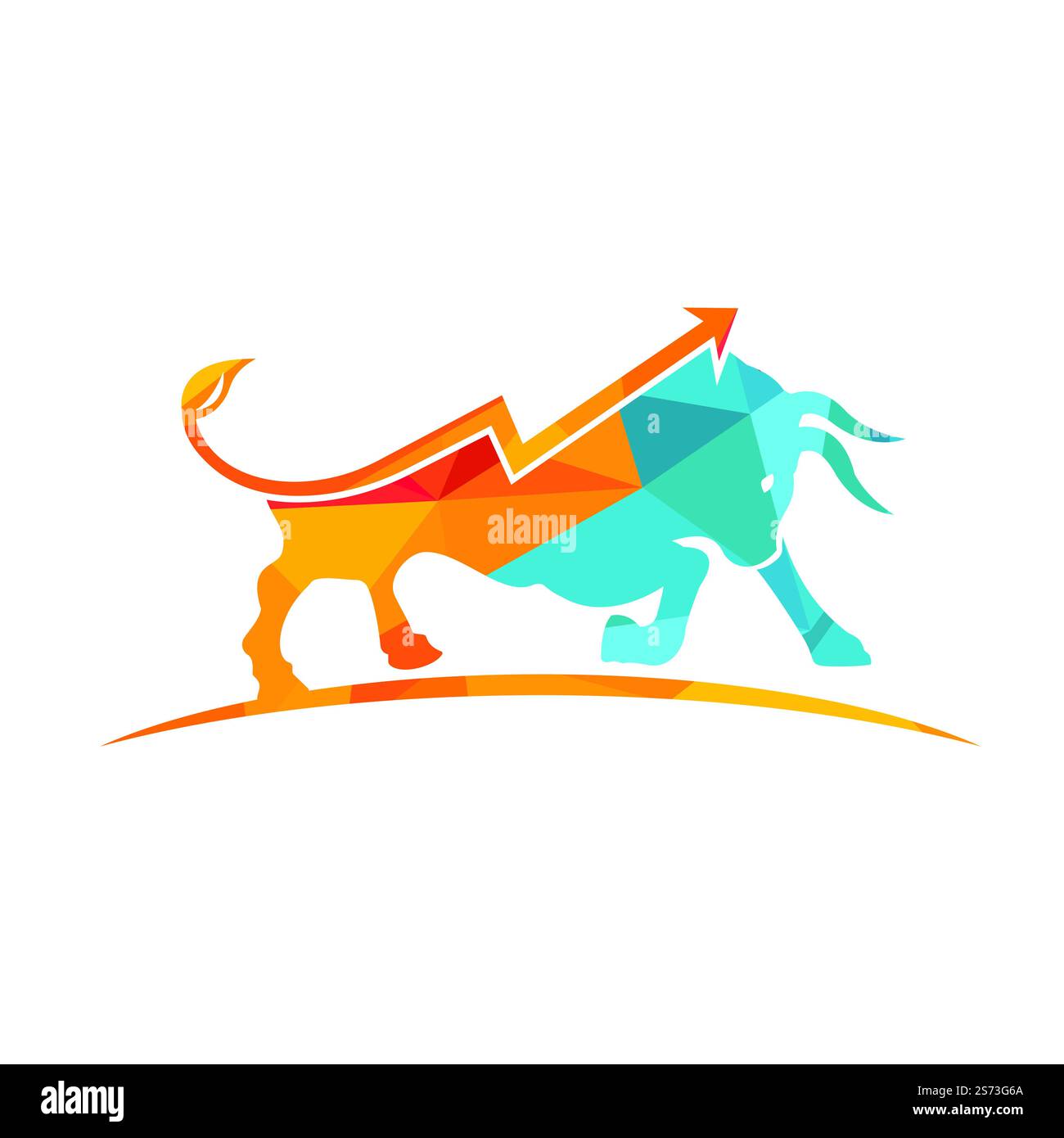Financial bull logo design. Trade Bull Chart, finance logo. Economy ...