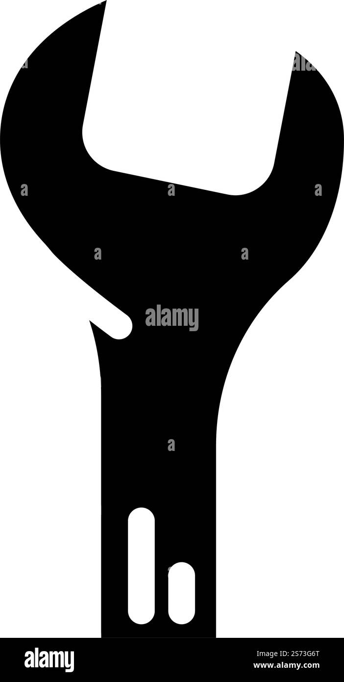 combination wrench glyph icon vector. combination wrench sign. isolated ...