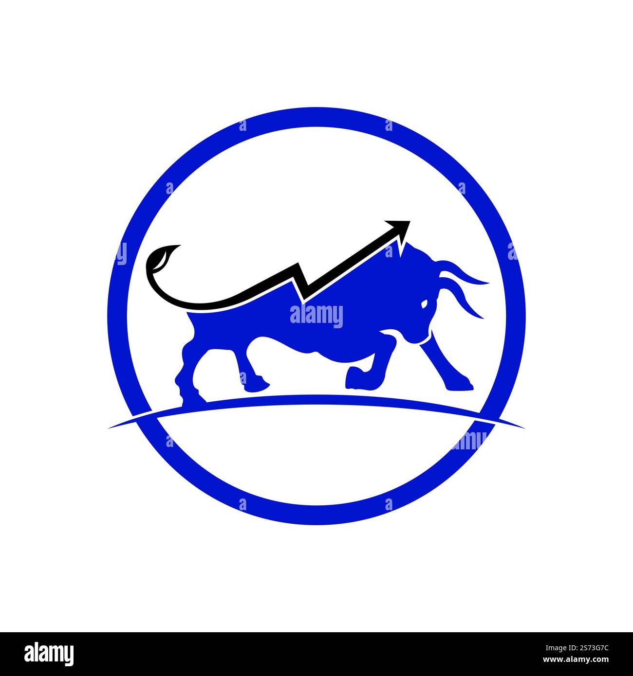 Financial bull logo design. Trade Bull Chart, finance logo. Economy ...