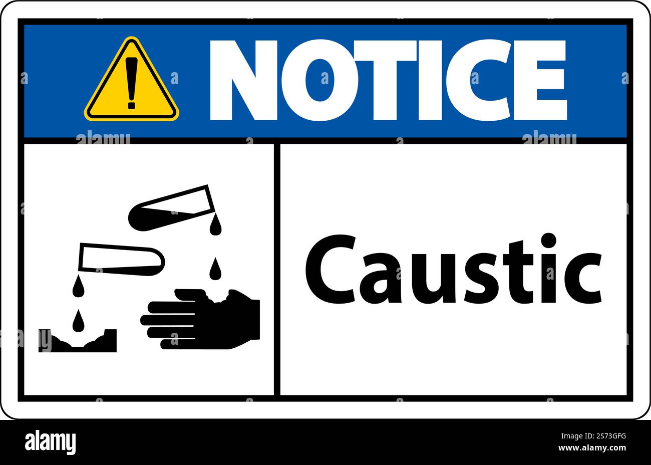Notice Caustic Symbol Sign On White Background Stock Vector Image & Art ...