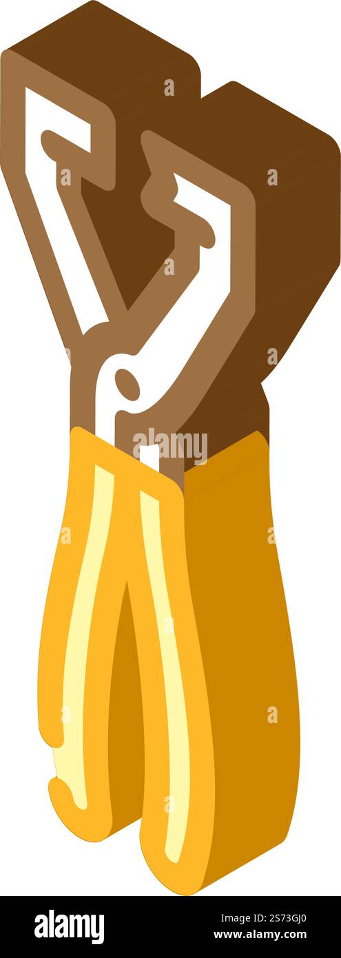 hose clamp pliers isometric icon vector. hose clamp pliers sign ...