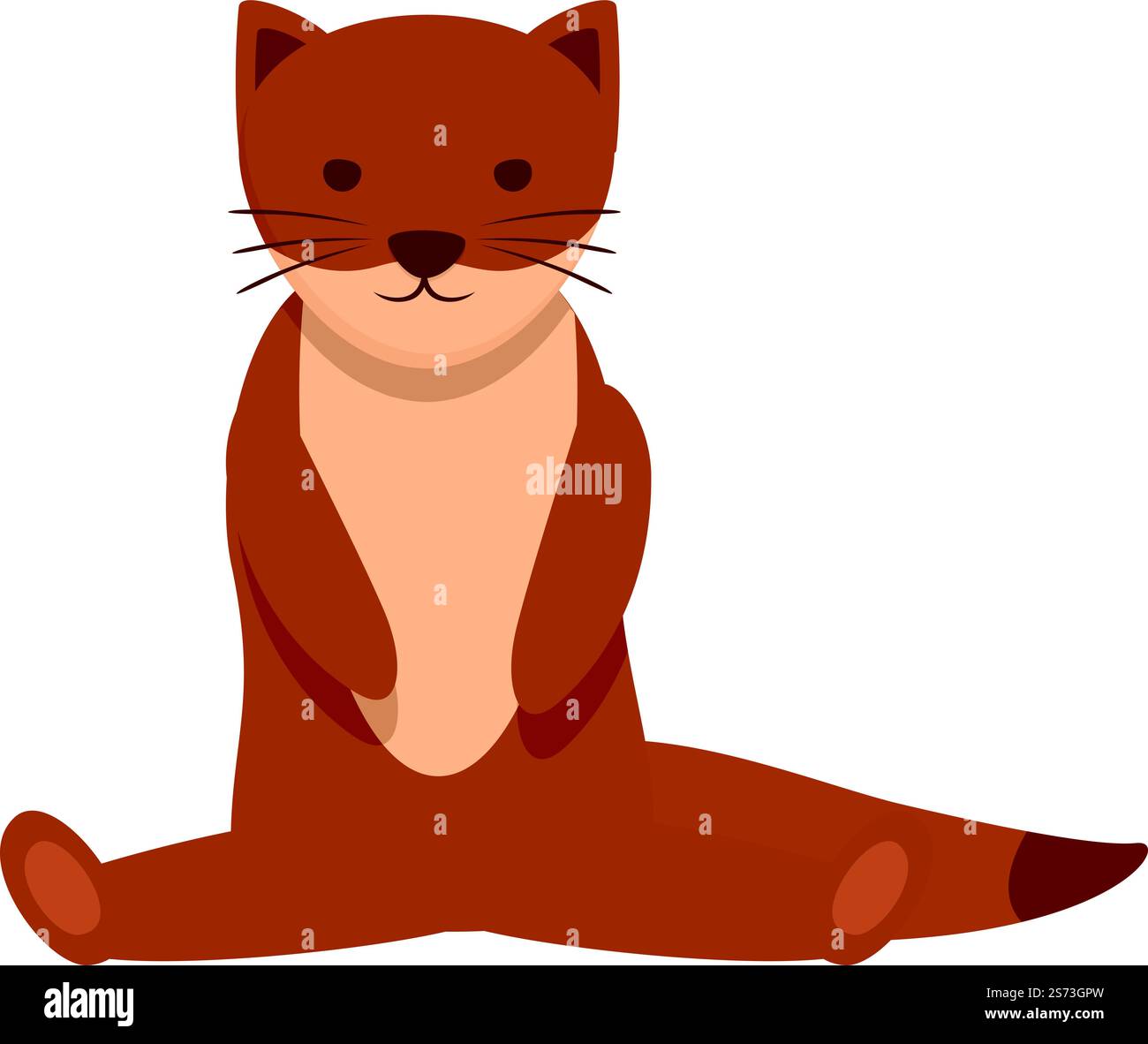 Sit weasel icon cartoon vector. Cute animal. Mammal pet. Sit weasel ...