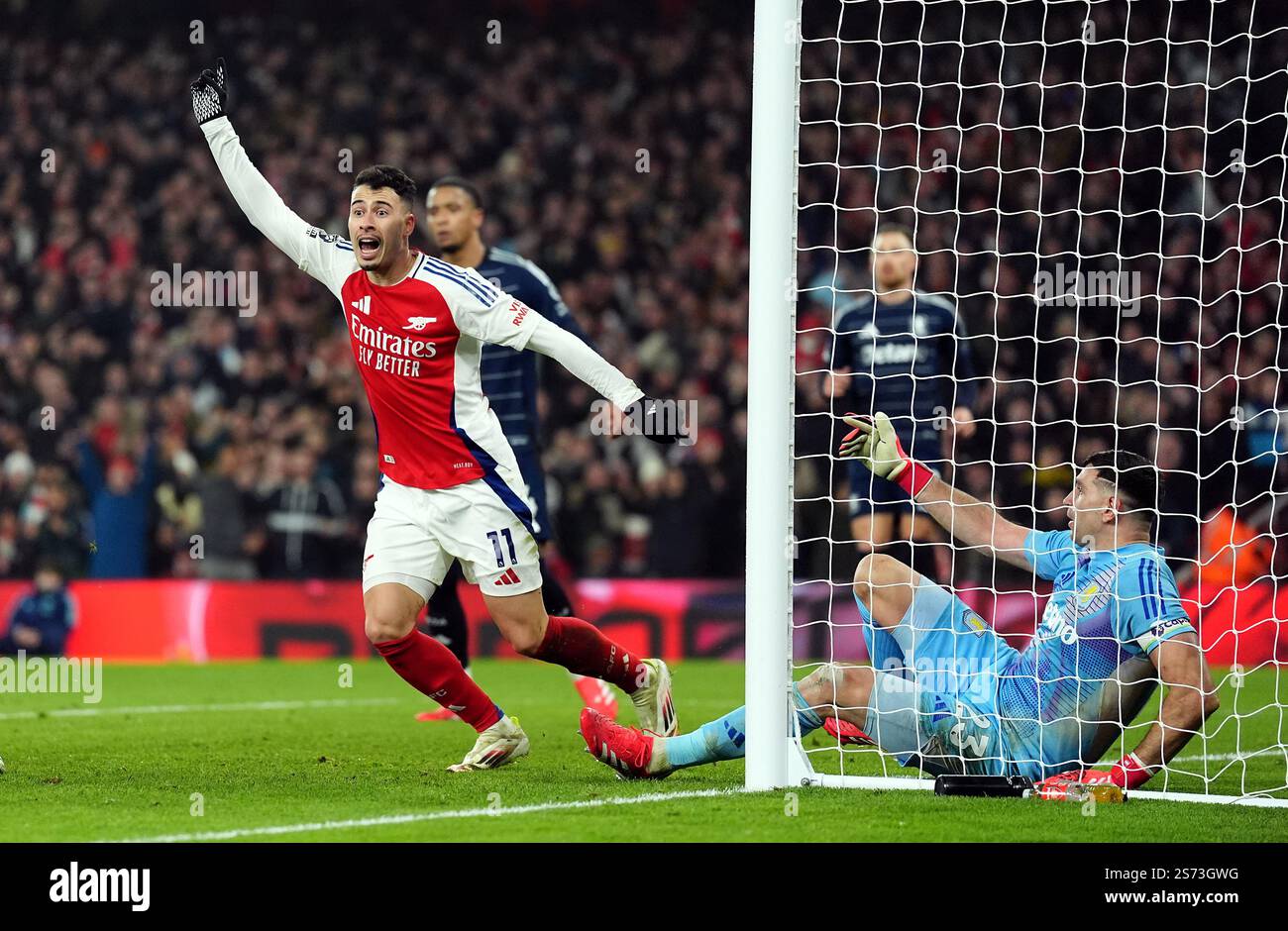 Aston Villa goalkeeper Emiliano Martinez fails to stop Arsenal's ...