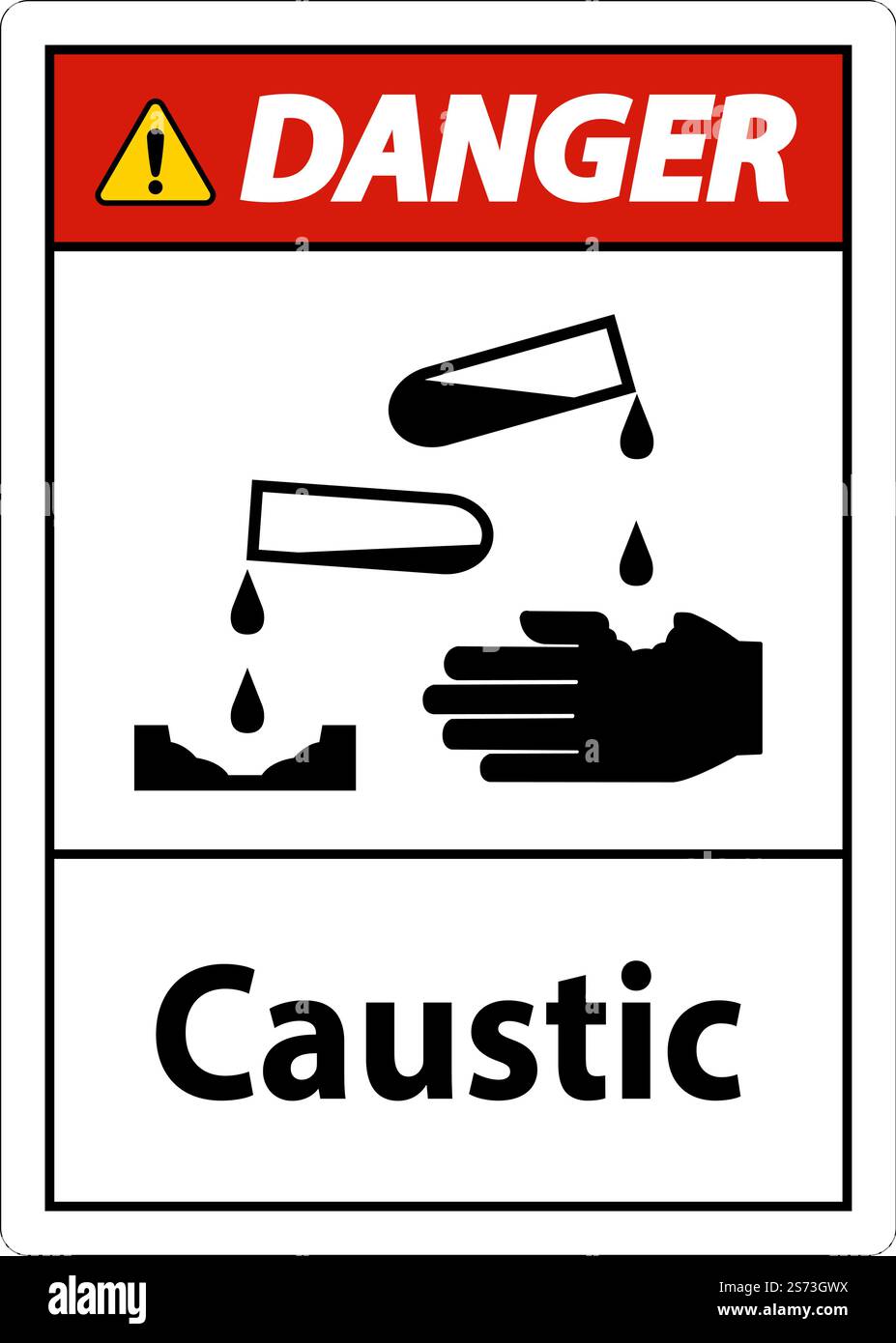 Danger Caustic Symbol Sign On White Background Stock Vector Image & Art ...