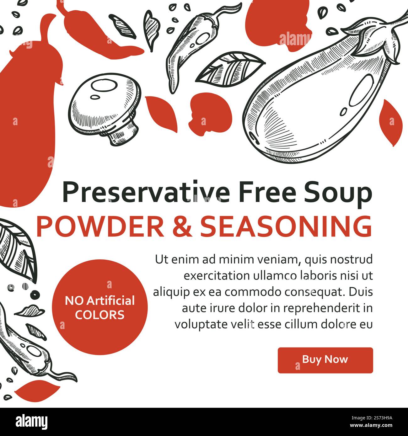 Powdered soup Stock Vector Images - Alamy