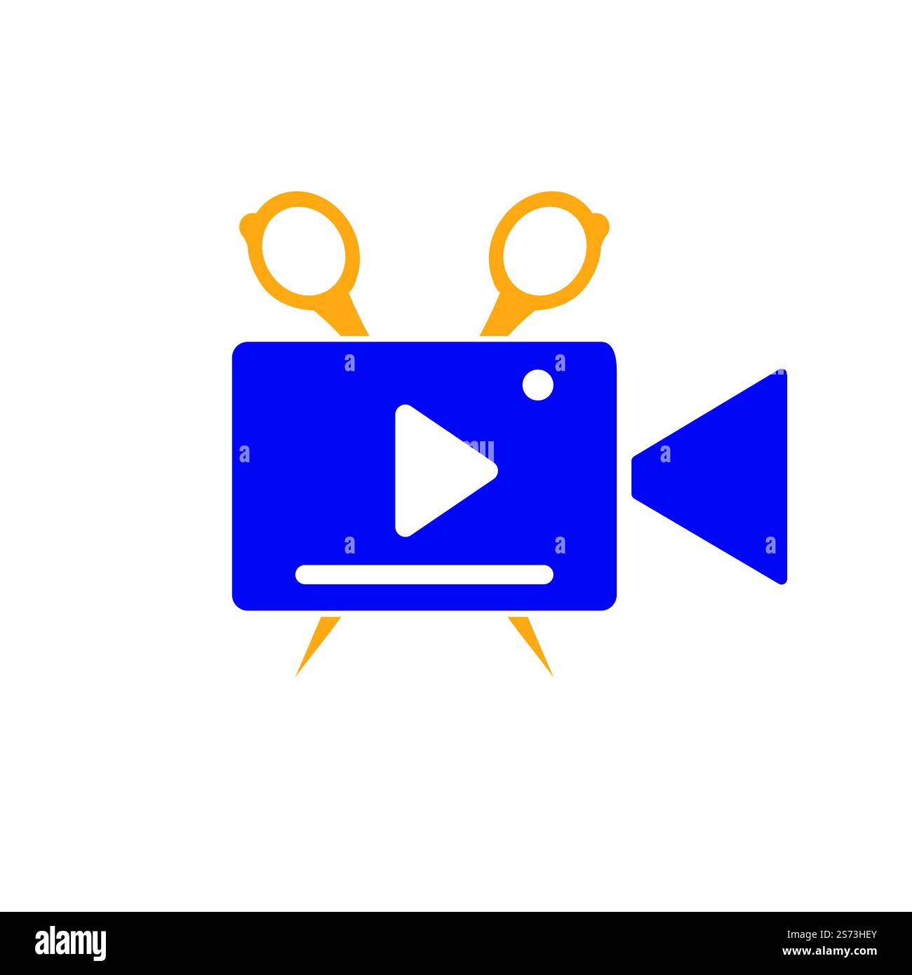 Movie film editor vector logo design. Video editing logo concept Stock ...