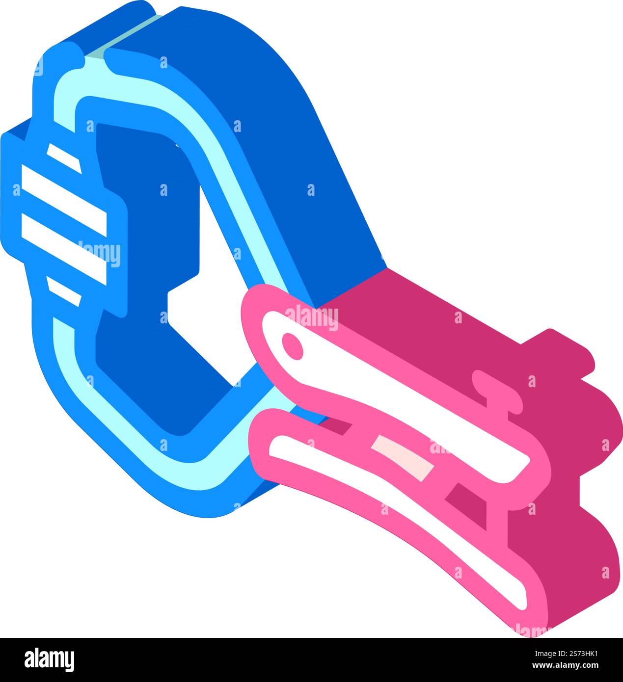 locking clamp isometric icon vector. locking clamp sign. isolated ...