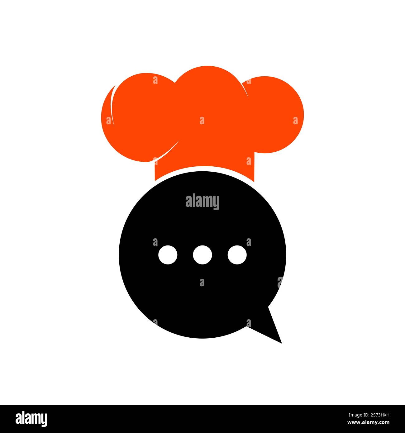 Chef talk vector logo design. Illustration of hat cooker and chat ...