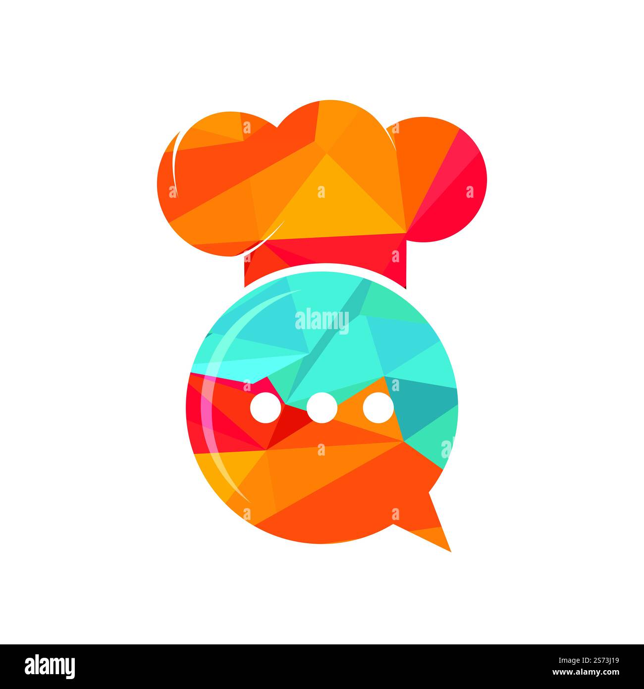 Chef talk vector logo design. Illustration of hat cooker and chat ...
