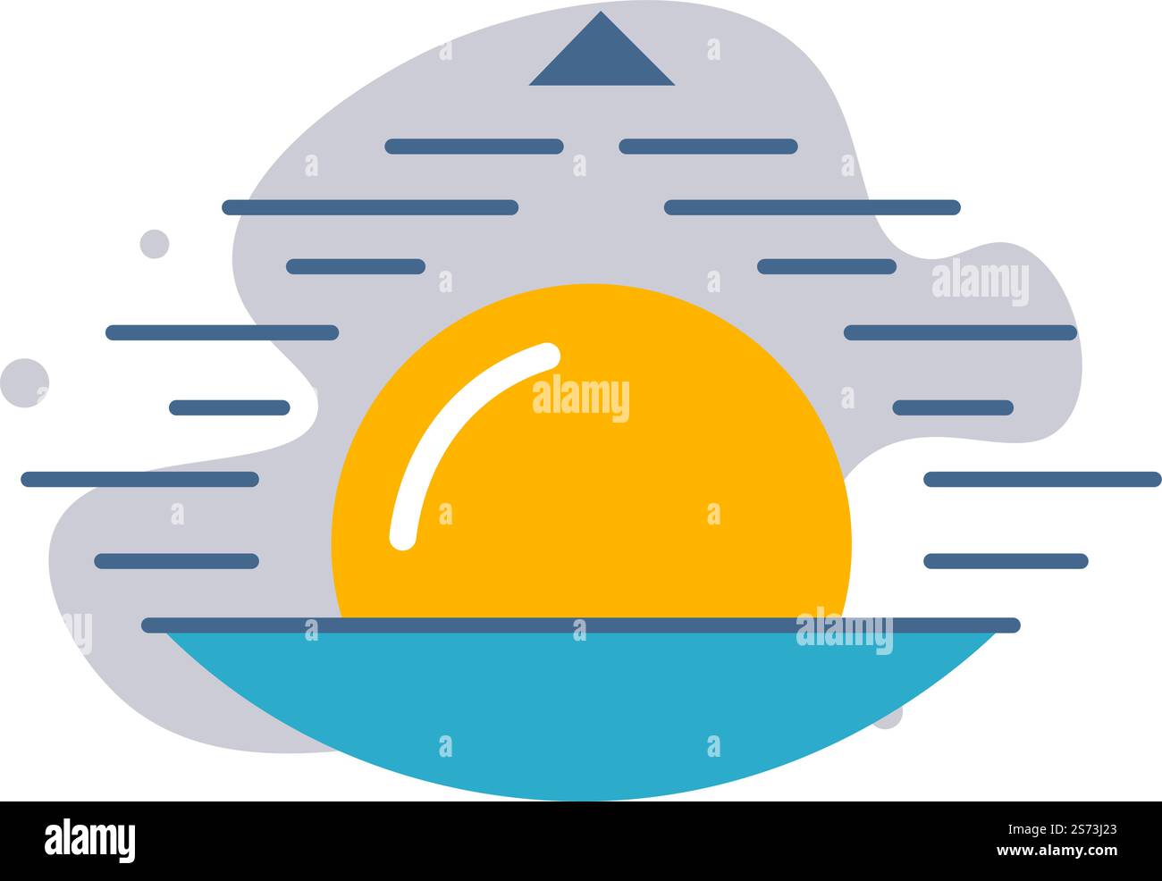 Sunny weather, isolated icon for forecast of meteorology application to ...