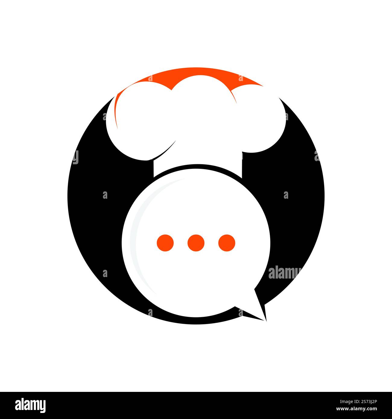 Chef talk vector logo design. Illustration of hat cooker and chat ...