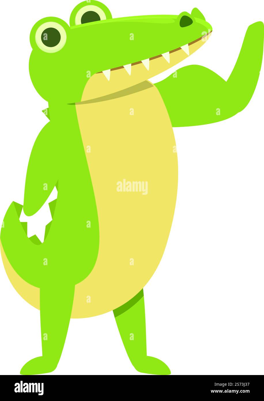 Bodybuilder alligator icon cartoon vector. Cute crocodile. Animal baby ...
