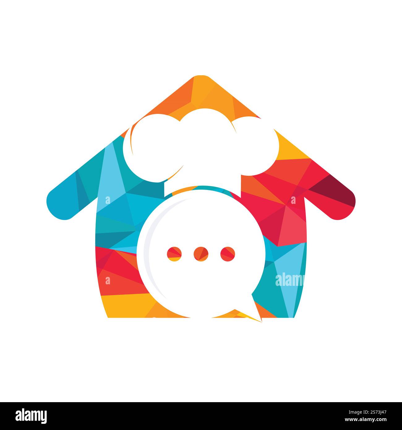 Chef talk vector logo design. Illustration of hat cooker and chat ...