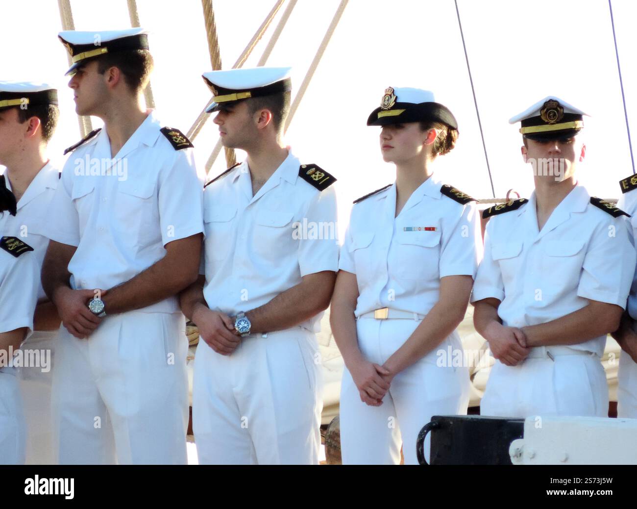 Spain. 10th Jan, 2025. Princess Leonor of Spain aboard the Spanish Navy ...