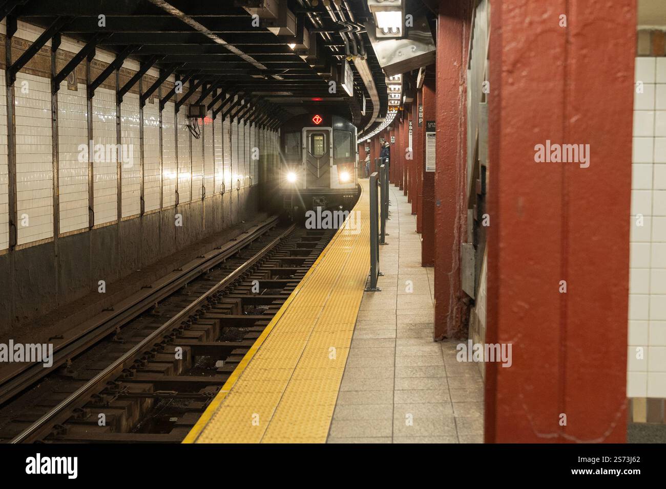New York, United States. 16th Jan, 2025. MTA installing safety barriers ...