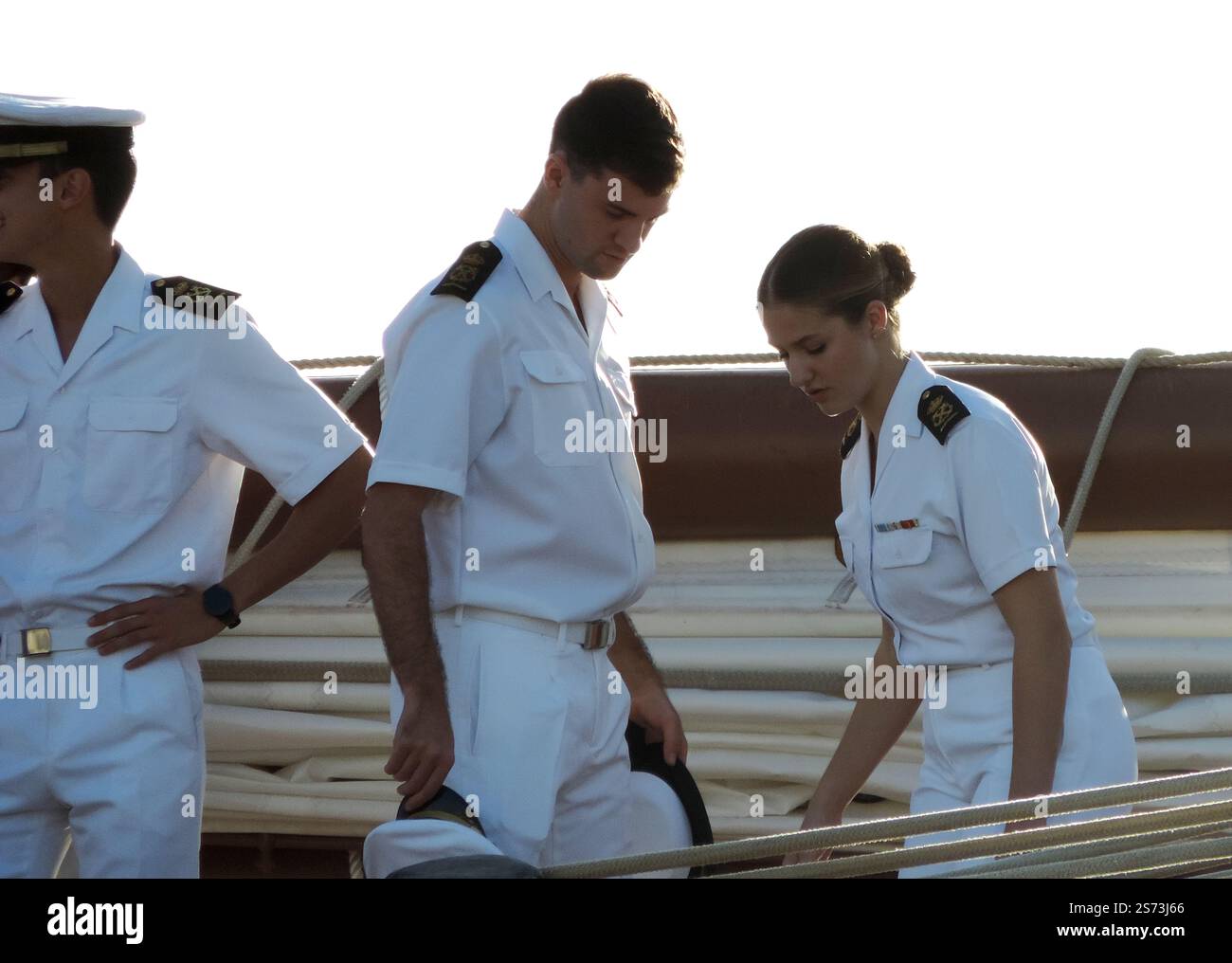 Spain. 17th Jan, 2025. Princess Leonor of Spain aboard the Spanish Navy ...