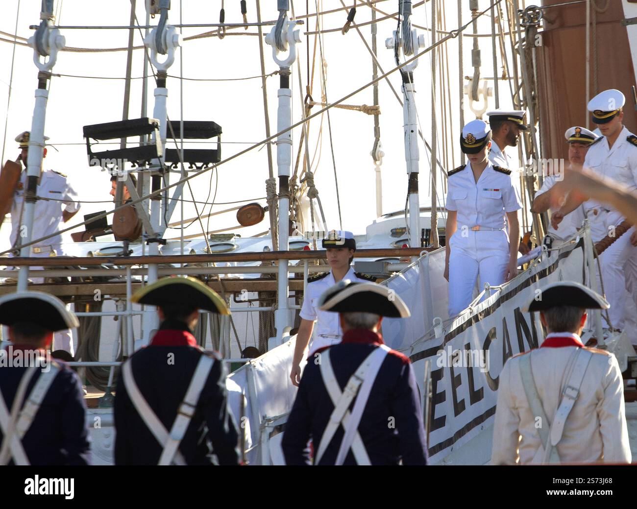 Spain. 17th Jan, 2025. Princess Leonor of Spain aboard the Spanish Navy ...