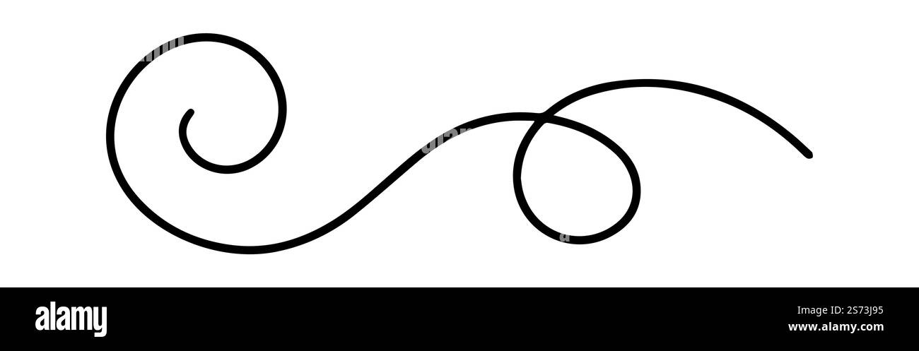 Curls abstract scribble. hand drawn line. Doodle decorative curls ...