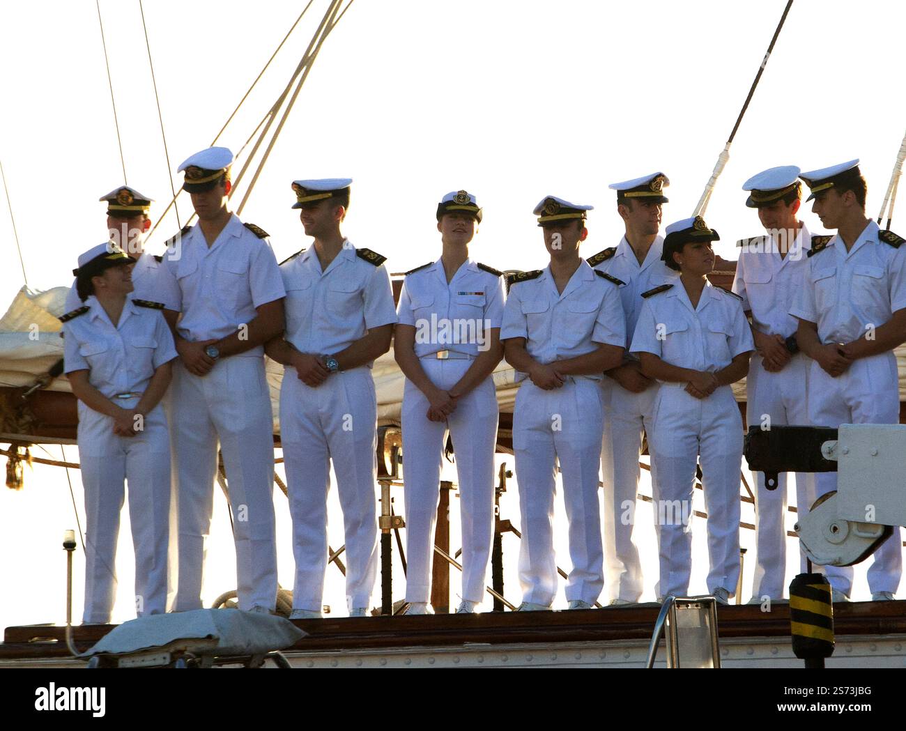 Princess Leonor of Spain aboard the Spanish Navy’s training ship Juan ...