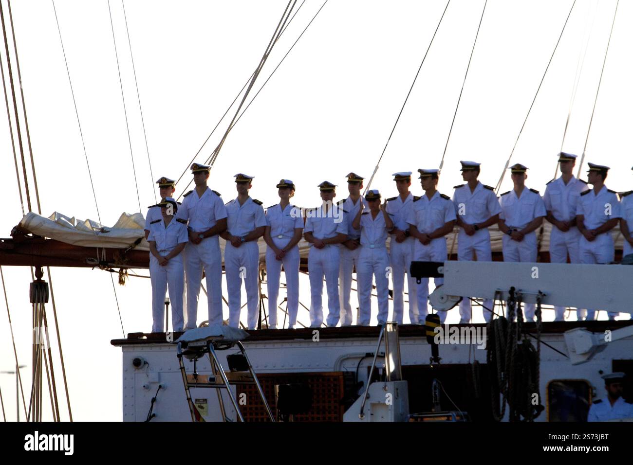 Princess Leonor of Spain aboard the Spanish Navy’s training ship Juan ...